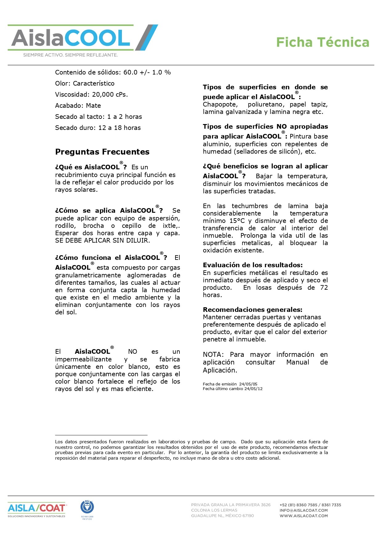 AISLACOOL - Aislacoat